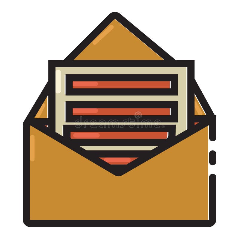 Cartoon envelope stock illustration. Illustration of icon - 258014580