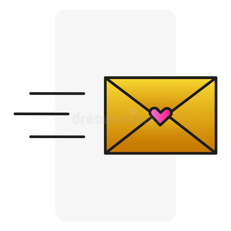 Cartoon Envelope. Concept Graphic Design Element. Vector Illustration ...