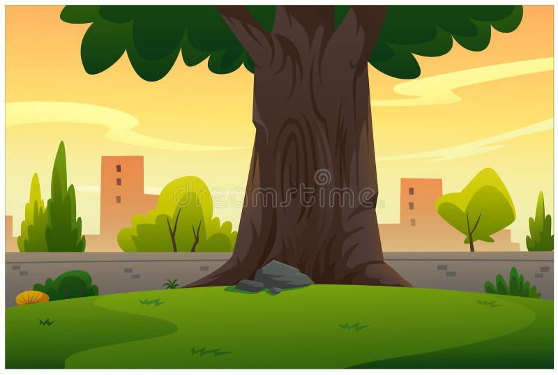 Cartoon Evening Background Graphics Illustration Stock Vector ...