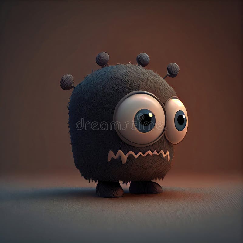 A Cartoon Evil Creature with a Big Eyes Stock Illustration ...