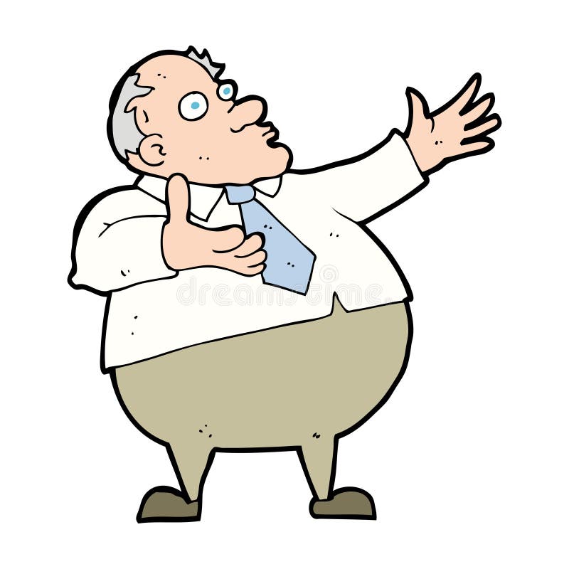 Cartoon Exasperated Middle Aged Man Stock Vector - Illustration of ...