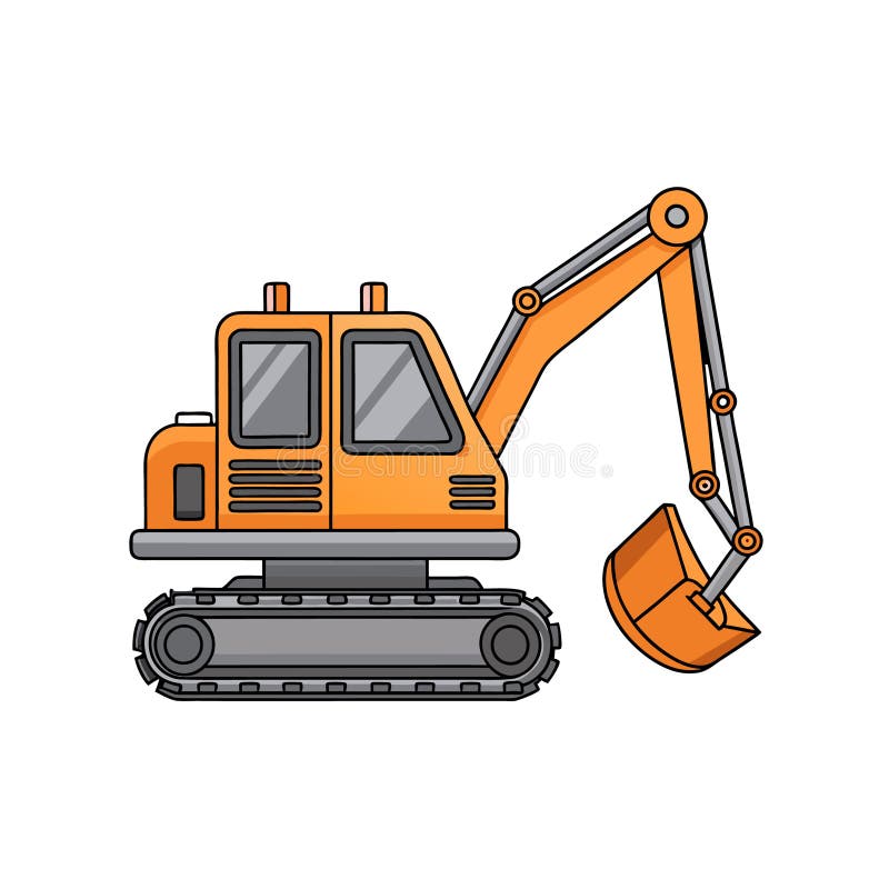 Cartoon Excavator: Construction Vehicle, Engineering, and Mining Fun ...