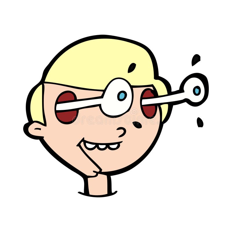 Cartoon excited boy s face stock vector. Illustration of hand - 37029390