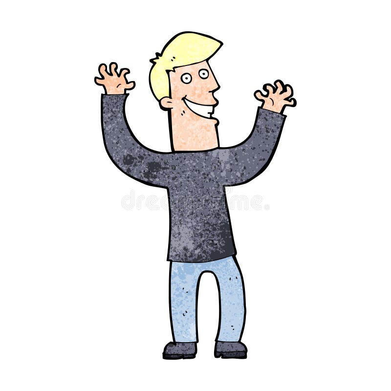 Cartoon excited man stock vector. Illustration of male - 38012951