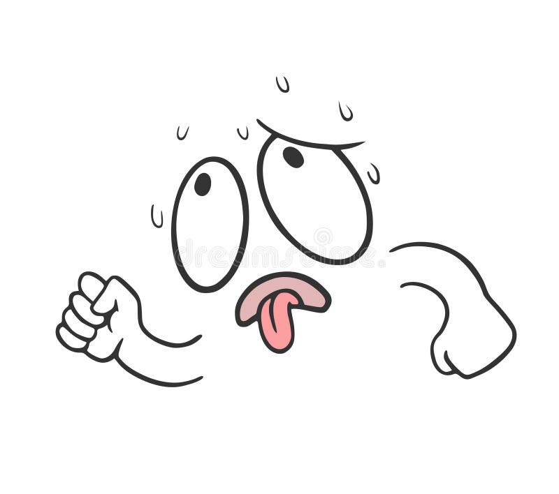 Cartoon Exhausted Runner Face Stock Vector - Illustration of thumbs ...