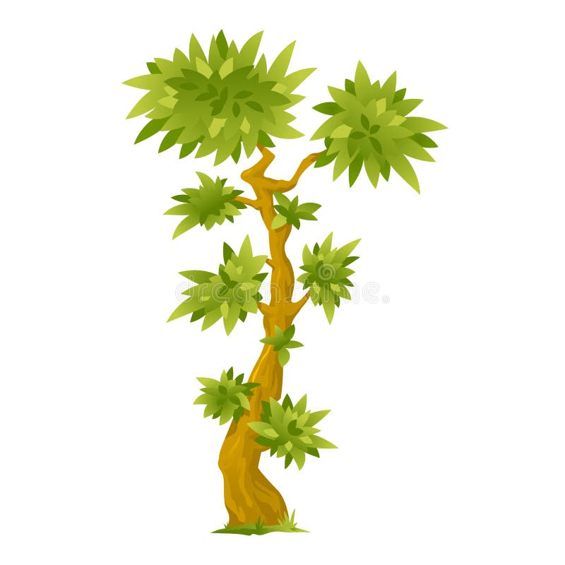 One big cartoon tree stock vector. Illustration of tree - 44592369