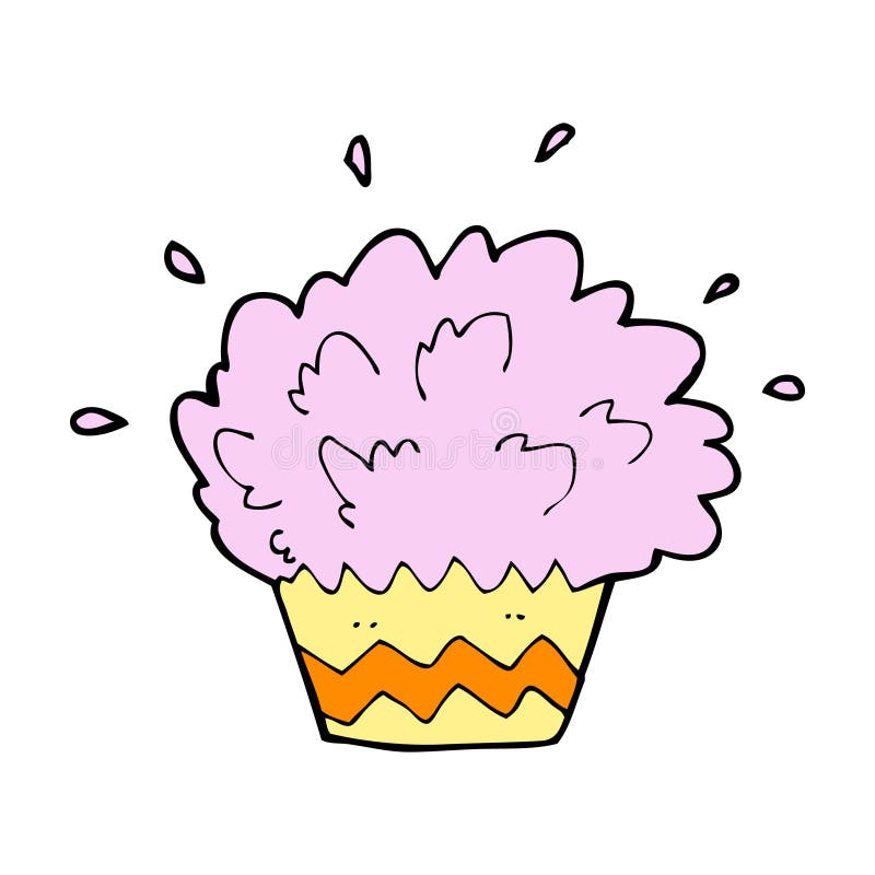 Cartoon exploding cupcake stock vector. Illustration of quirky - 37010937