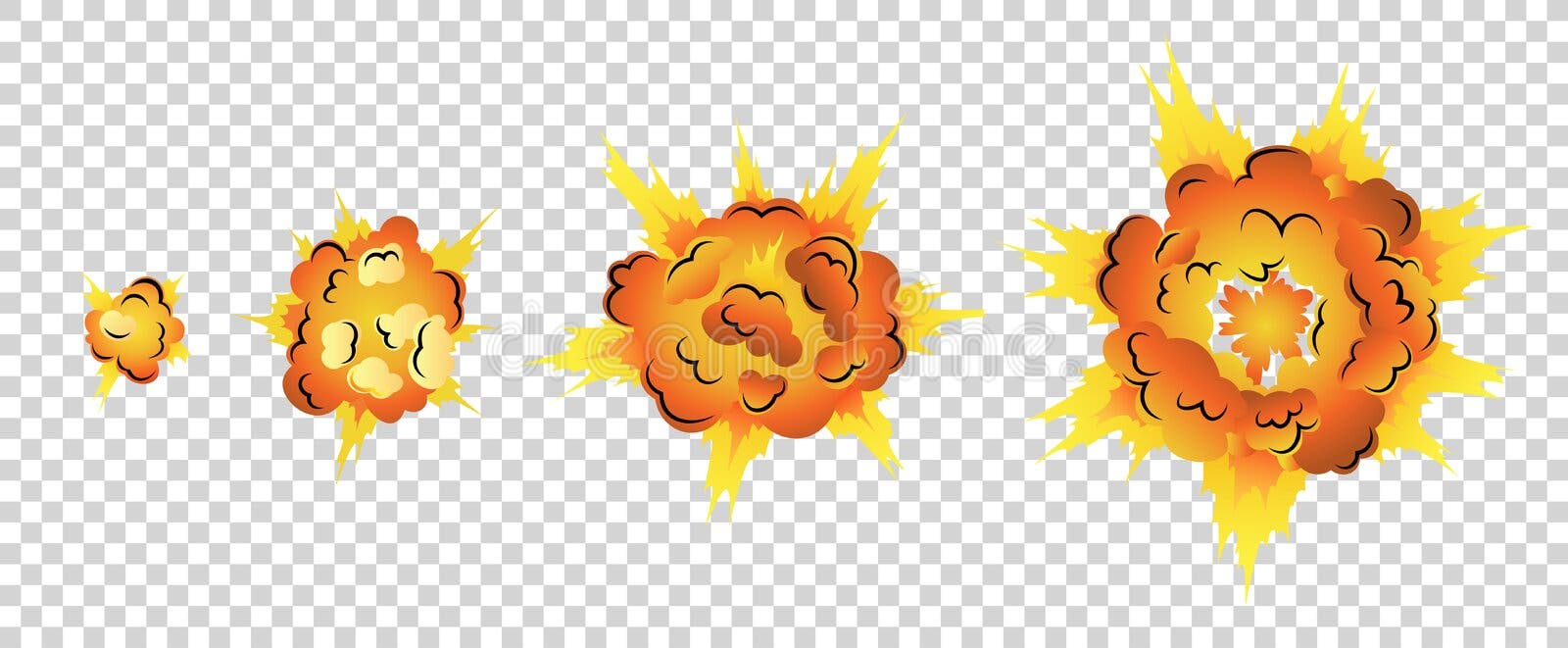 Explosion Storyboard Sprite Set for Animation. Stock Vector ...