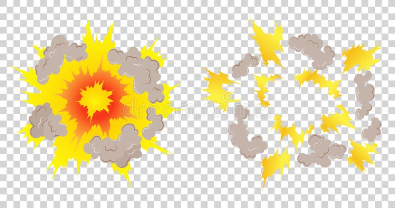 Cartoon Explosion Animation Frames for Game. Boom Storyboard Comics ...