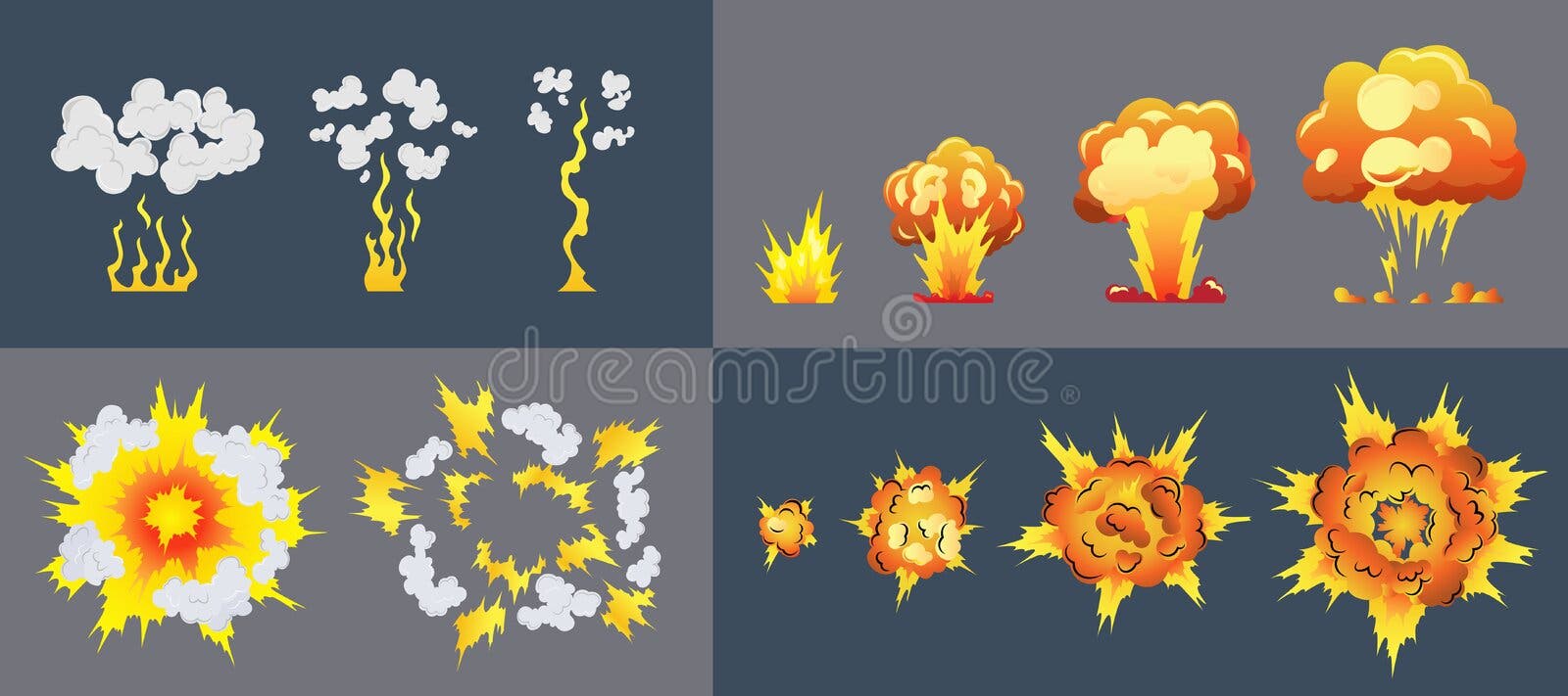 3d Illustration of Exploding Burning Flames Stock Illustration ...