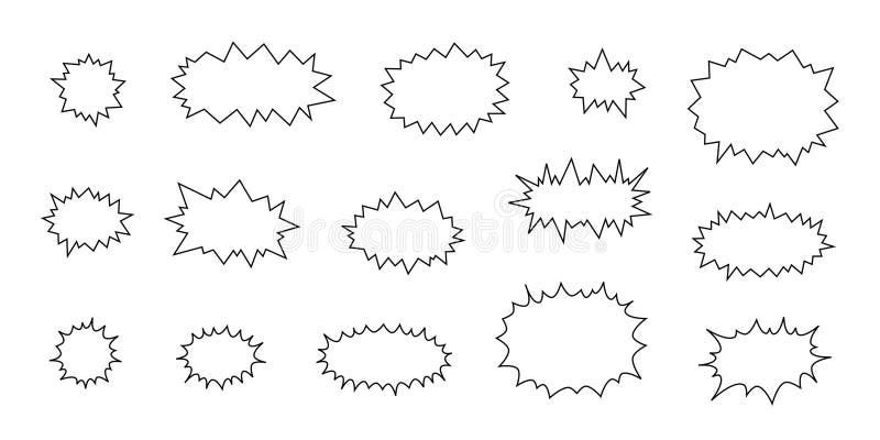 Cartoon Explosion Bubble Set Stock Vector - Illustration of explosion ...