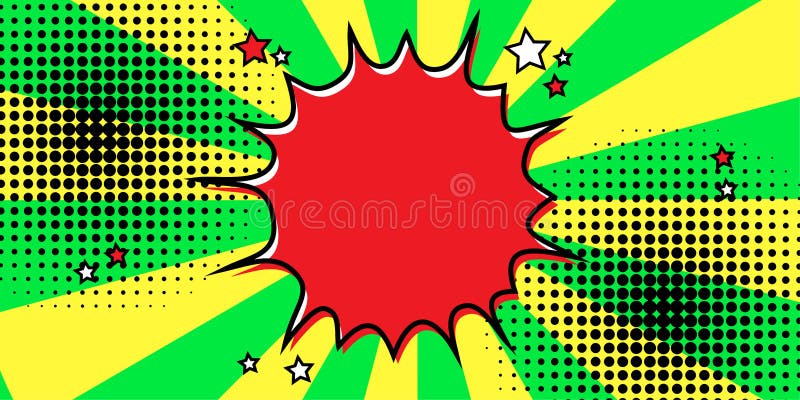 Cartoon Explosion. Comic Illustration. Superhero Design. Vector ...