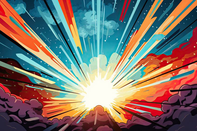 A cartoon of a explosion stock illustration. Illustration of design ...
