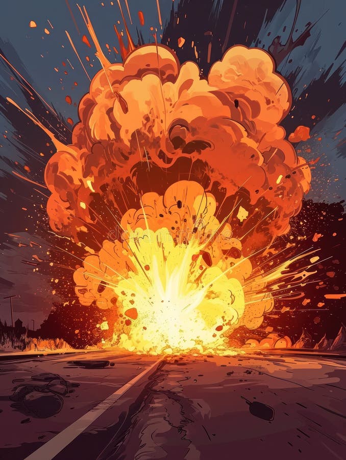A cartoon of an explosion stock illustration. Illustration of cartoon ...