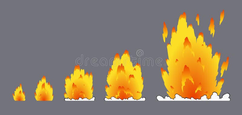 Cartoon Explosion Effect with Smoke. Effect Boom, Explode Flash, Bomb ...