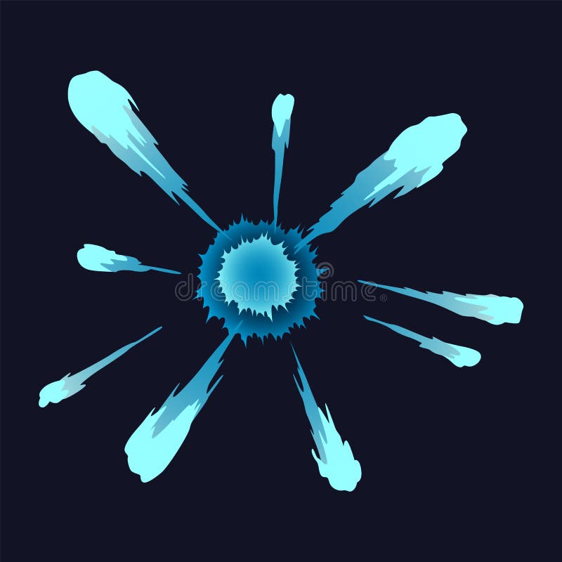 Cartoon Explosion Icon. Comic Book Element. Boom Cloud and Flame, Smoke ...