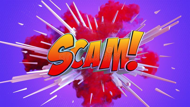 Cartoon Explosion with Message Scam! Stock Video - Video of scheme ...