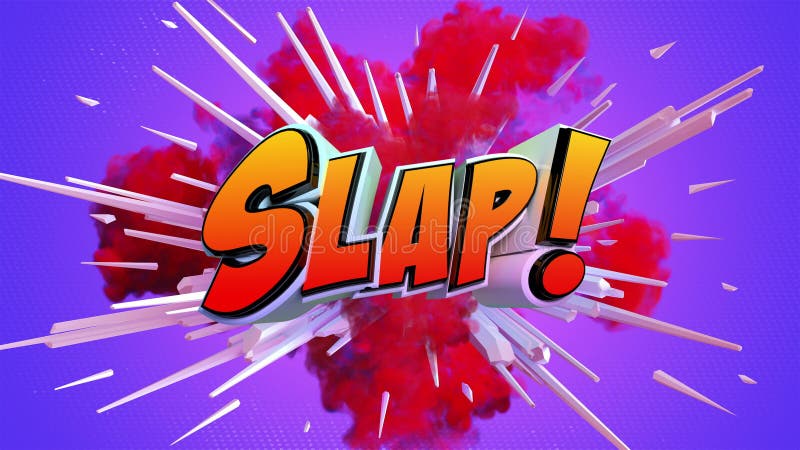 Cartoon Explosion with Message Slap! Stock Video - Video of label ...