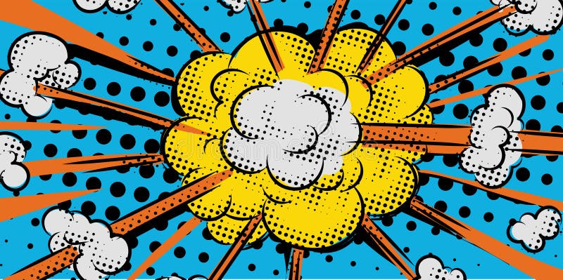 Cartoon Explosion Pop Art Style Stock Vector - Illustration of vintage ...