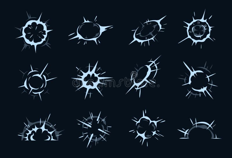 Cartoon Explosion, Spark, Burst Effect, Comic Boom Stock Vector ...