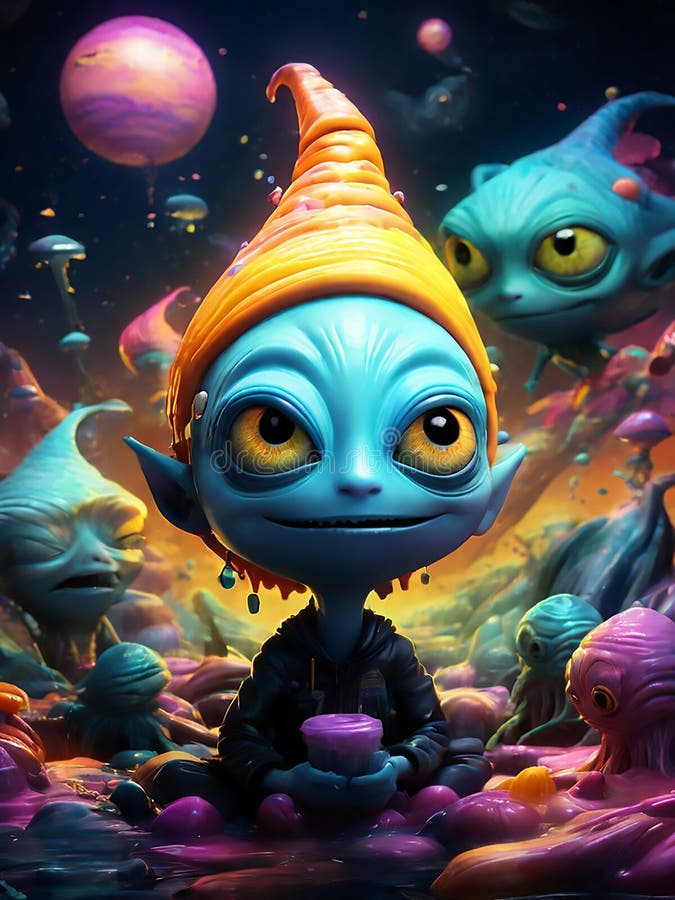 Happy Alien stock vector. Illustration of clip, design - 34065966