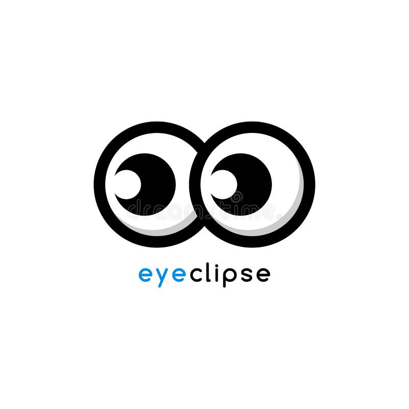Cartoon Eye Eclipse Theme Identity Logo Template Stock Vector ...