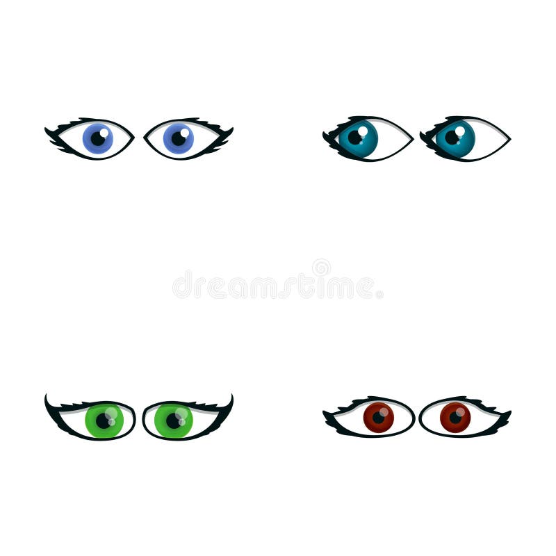 Cartoon Eye Icons Set Cartoon Vector. Cute Eye Expressing Different ...