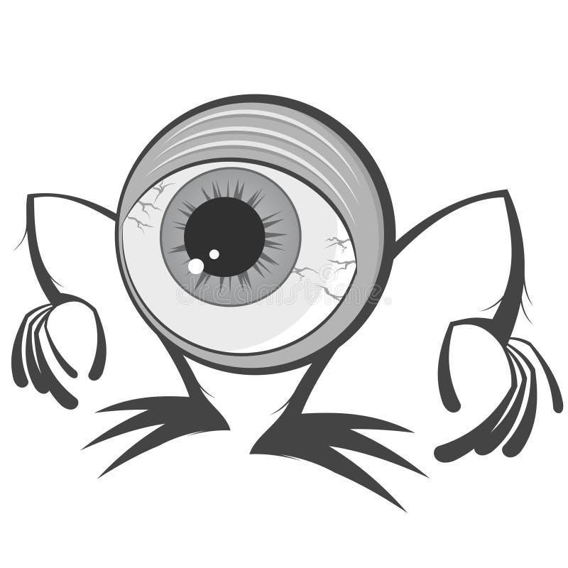 Cartoon eyeball monster stock vector. Illustration of rendering - 21041472