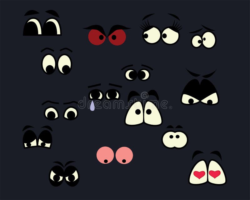 Eyes in the dark stock vector. Illustration of round - 19640375