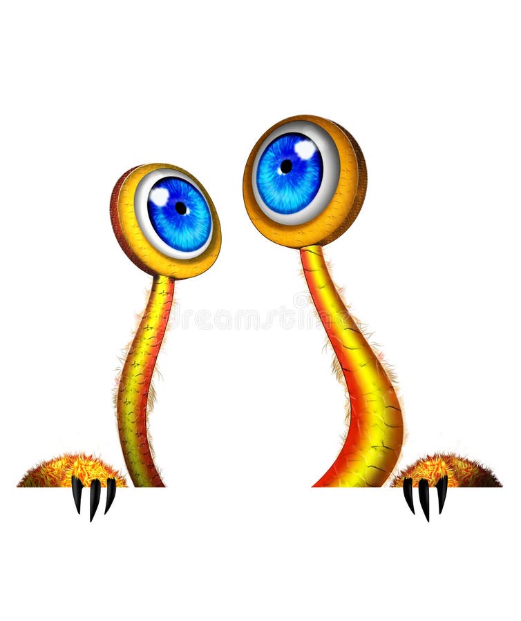 Cartoon eyes and hands stock illustration. Illustration of monster ...