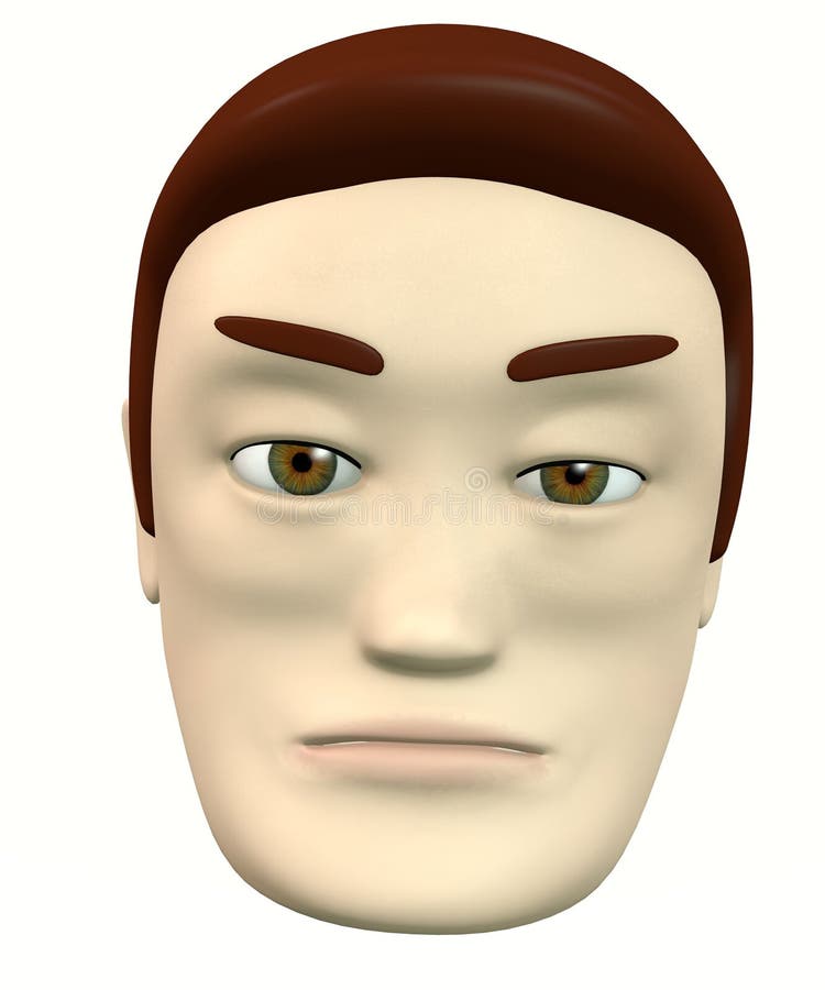 Cartoon face - angry stock illustration. Illustration of male - 29086817