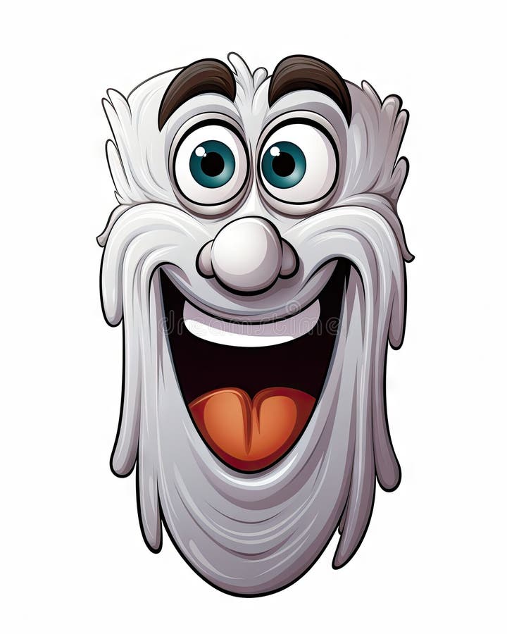 A Cartoon Face with a Big Grin on it S Face. Generative Ai Stock ...