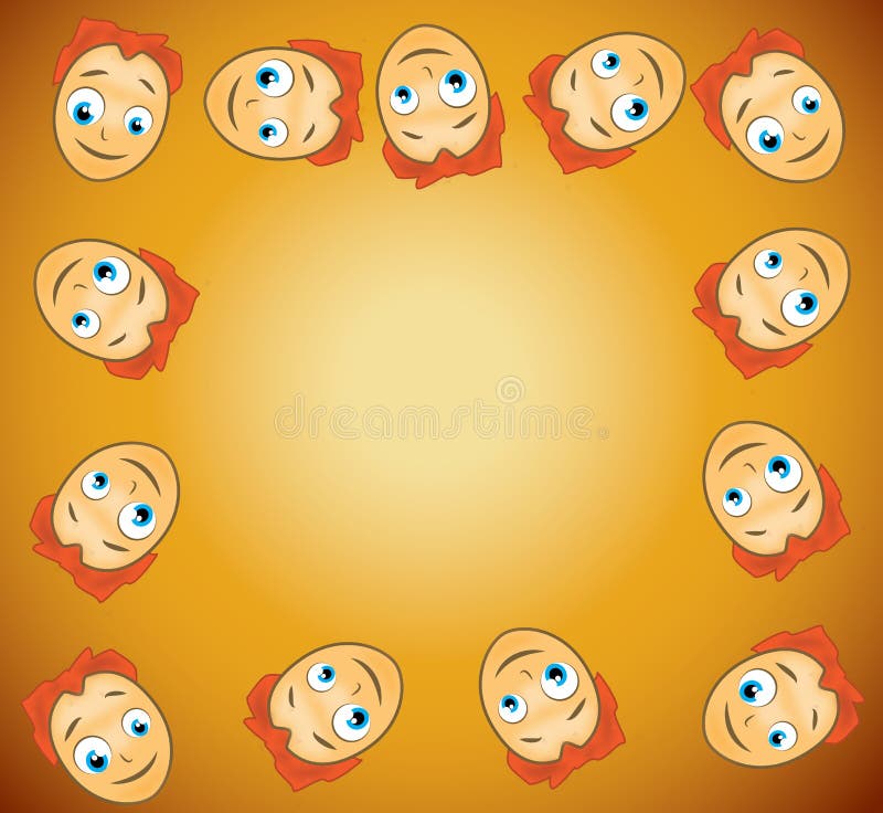 Cartoon face frame stock illustration. Illustration of laughter - 39761554