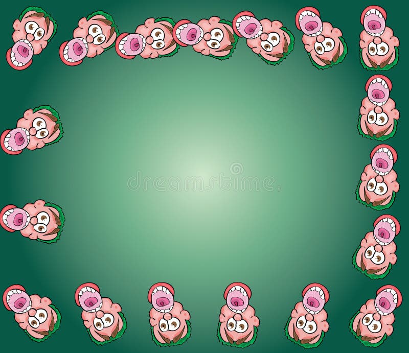 Cartoon face frame stock illustration. Illustration of laughter - 40133482