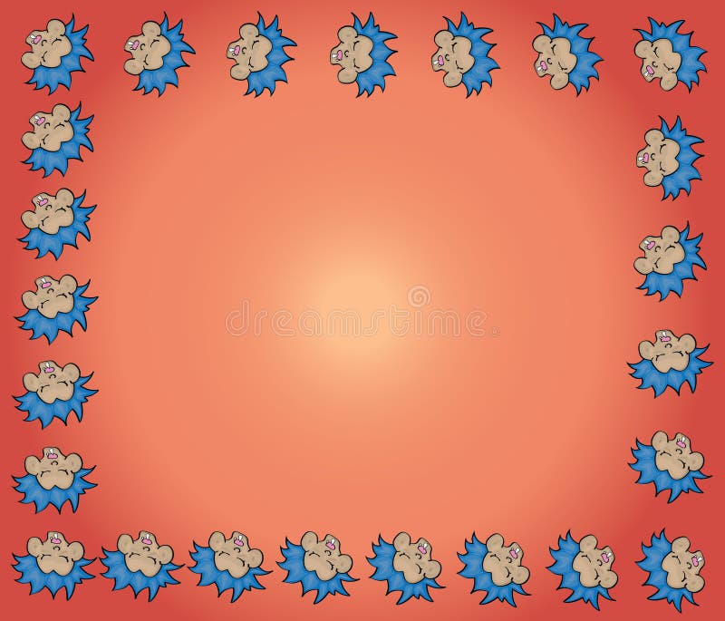 Cartoon face frame stock illustration. Illustration of female - 40133596