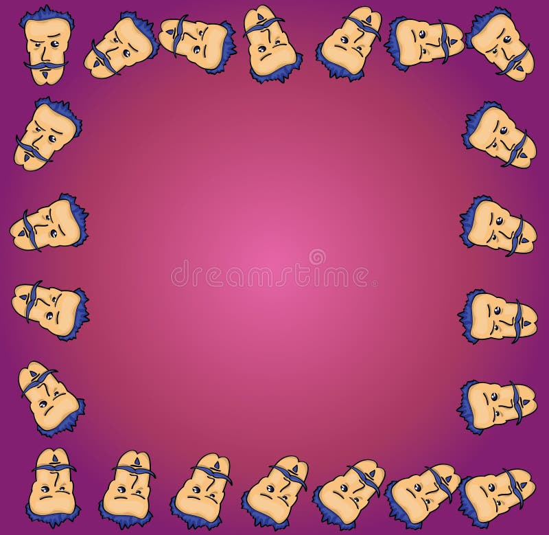 Cartoon face frame stock illustration. Illustration of clip - 40133699