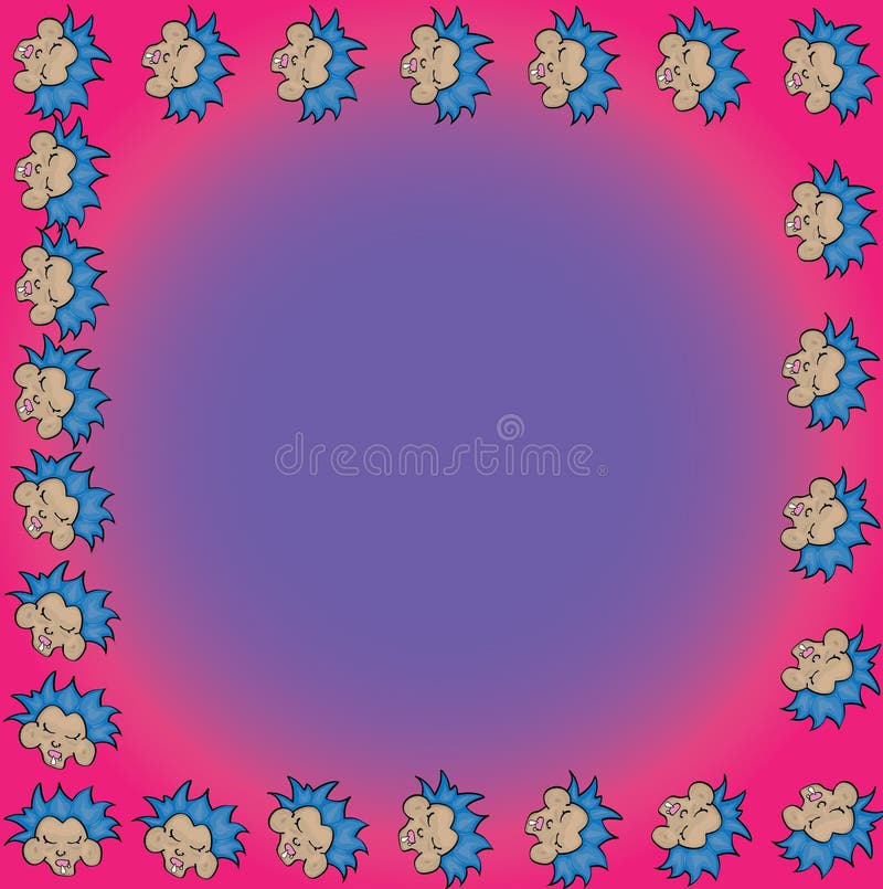 Cartoon face frame stock illustration. Illustration of animated - 40133785