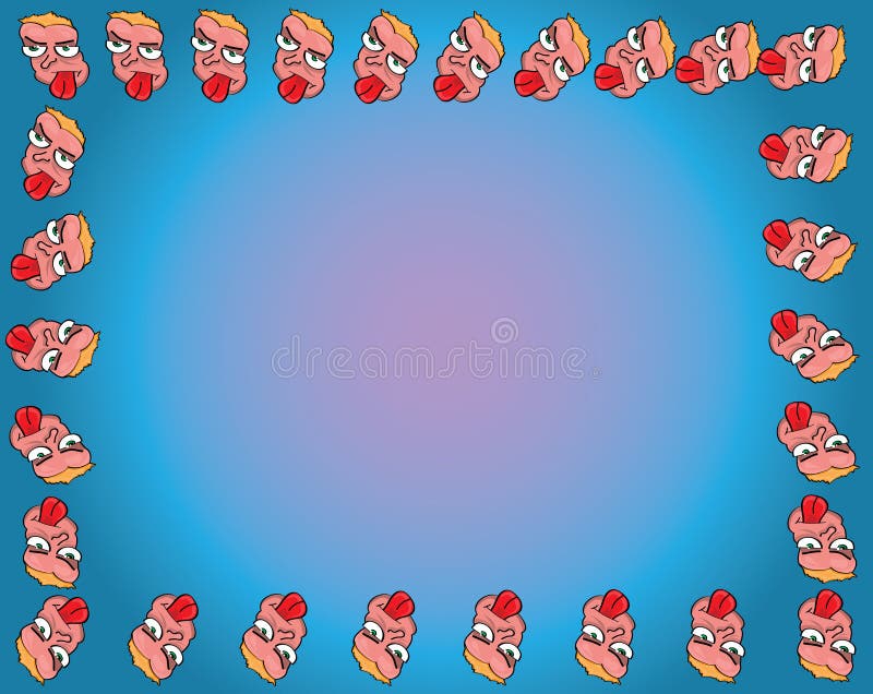 Cartoon face frame stock illustration. Illustration of cartoon - 40133796