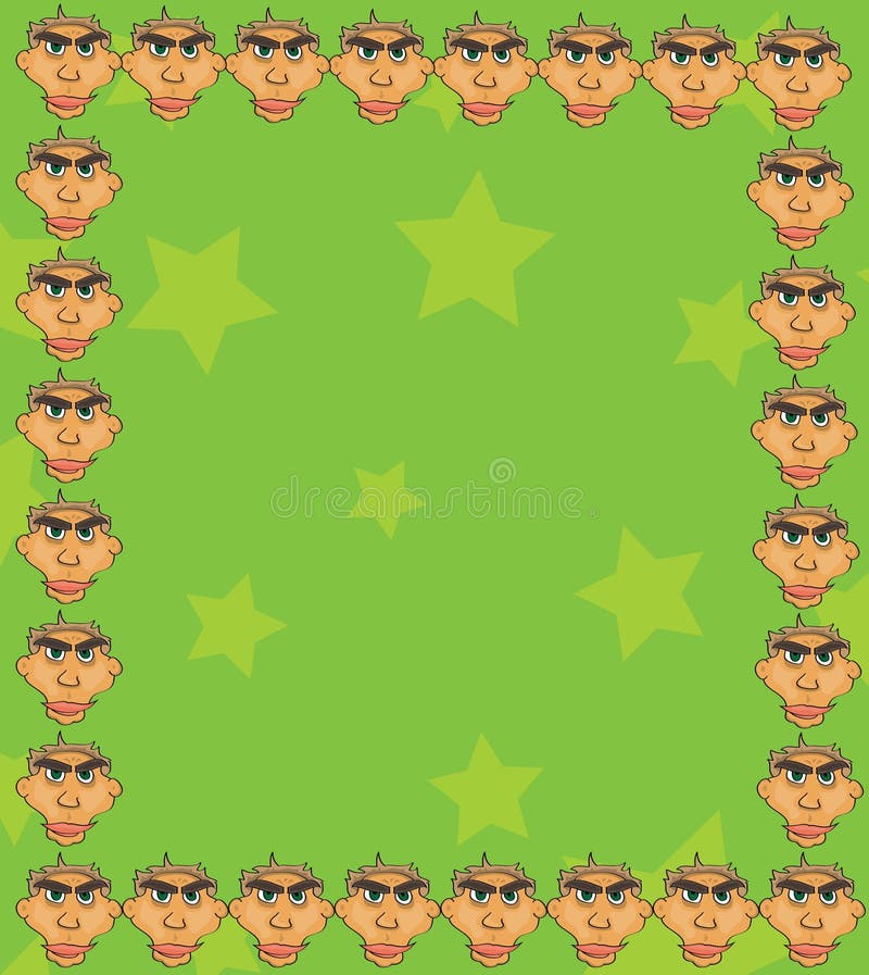 Cartoon face frame stock illustration. Illustration of laugh - 40393484