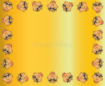 Cartoon face frame stock illustration. Illustration of animation - 40393563