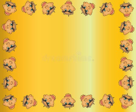 Cartoon face frame stock illustration. Illustration of animation - 40393563