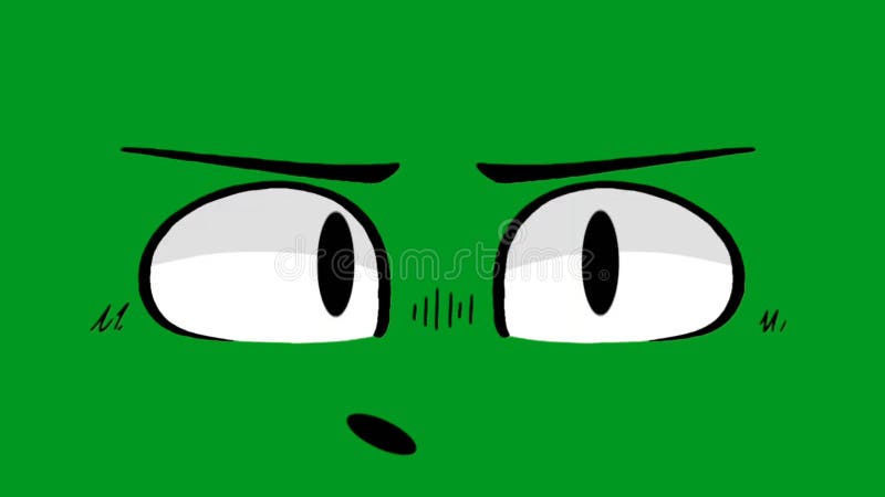 Cartoon Face Animated Green Screen 4k Video Stock Footage - Video of ...