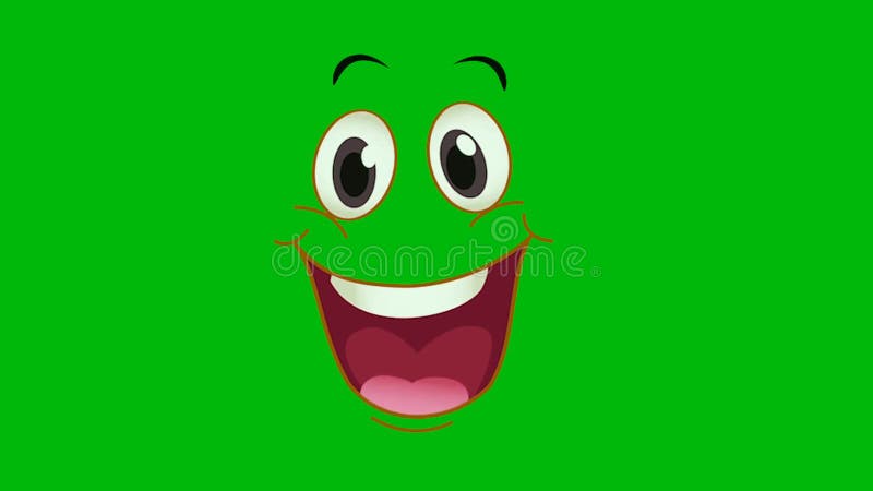 Cartoon Face Animation Green Screen 4k Video Stock Footage - Video of ...