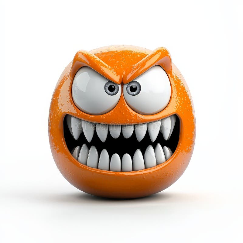 Cartoon Face with Grimacing Smile Expression Stock Illustration ...