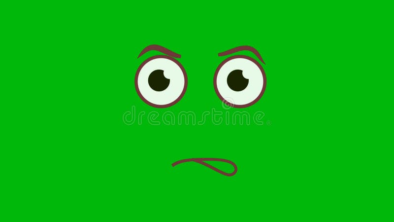 Cartoon Face High Quality Green Screen 4k Bacground Stock Footage ...