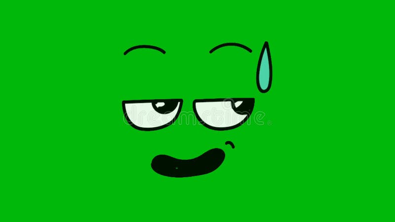 Cartoon Face High Quality Green Screen 4k Bacground Stock Footage ...