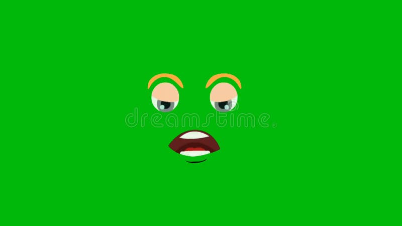 Cartoon Face High Quality Green Screen 4k Bacground Stock Video - Video ...