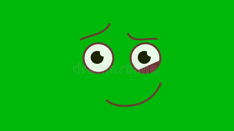 Cartoon Face High Quality Green Screen 4k Bacground Stock Video - Video ...