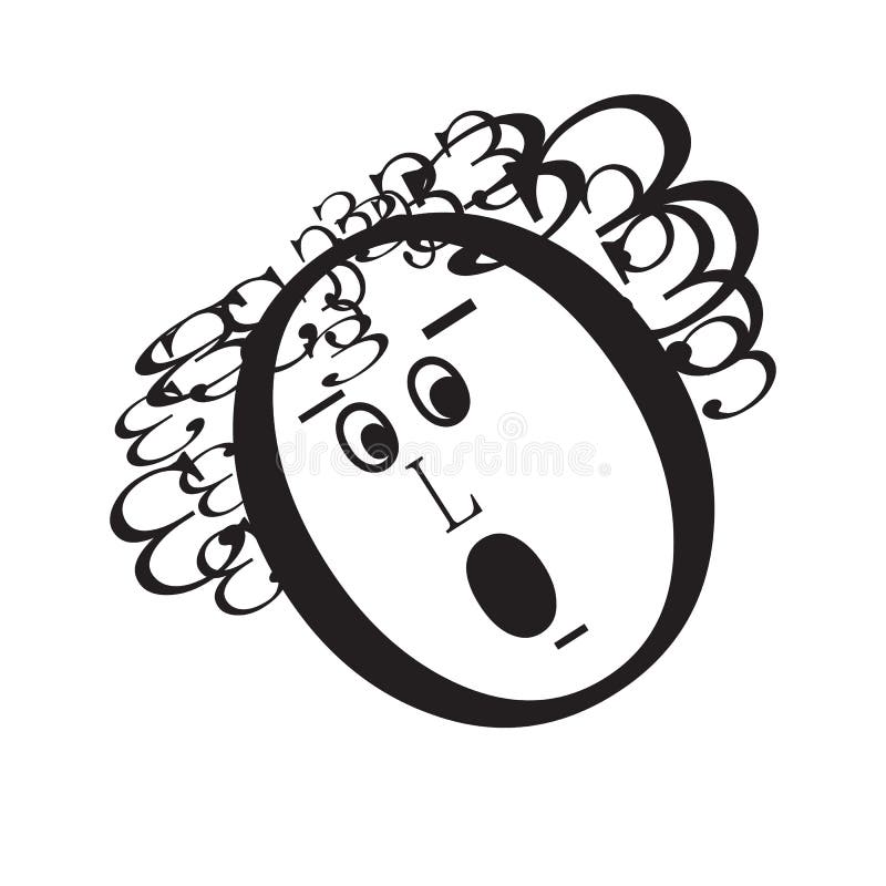 The Face Of Letters And A Set Of Words. Art Photo Stock Illustration ...