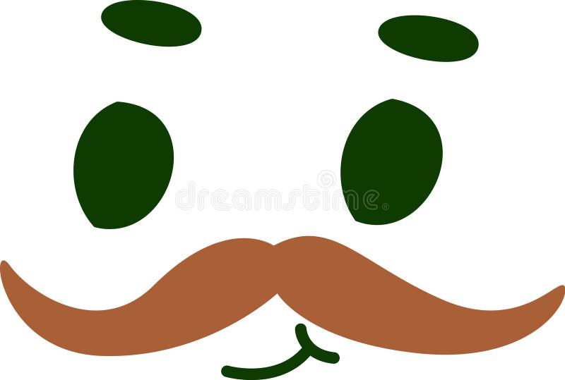 Cartoon Face with Mustache stock vector. Illustration of icon - 302128037